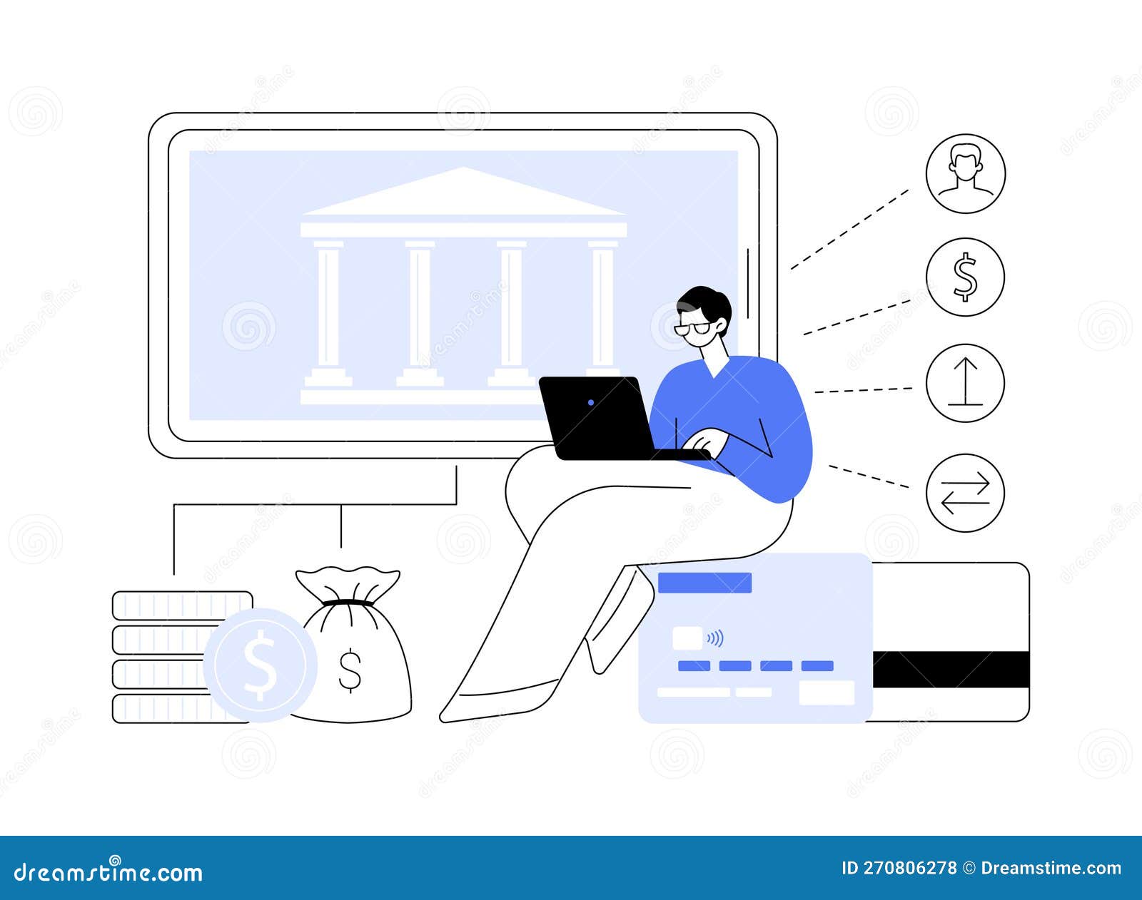 Open Banking Platform Abstract Concept Vector Illustration. Stock ...