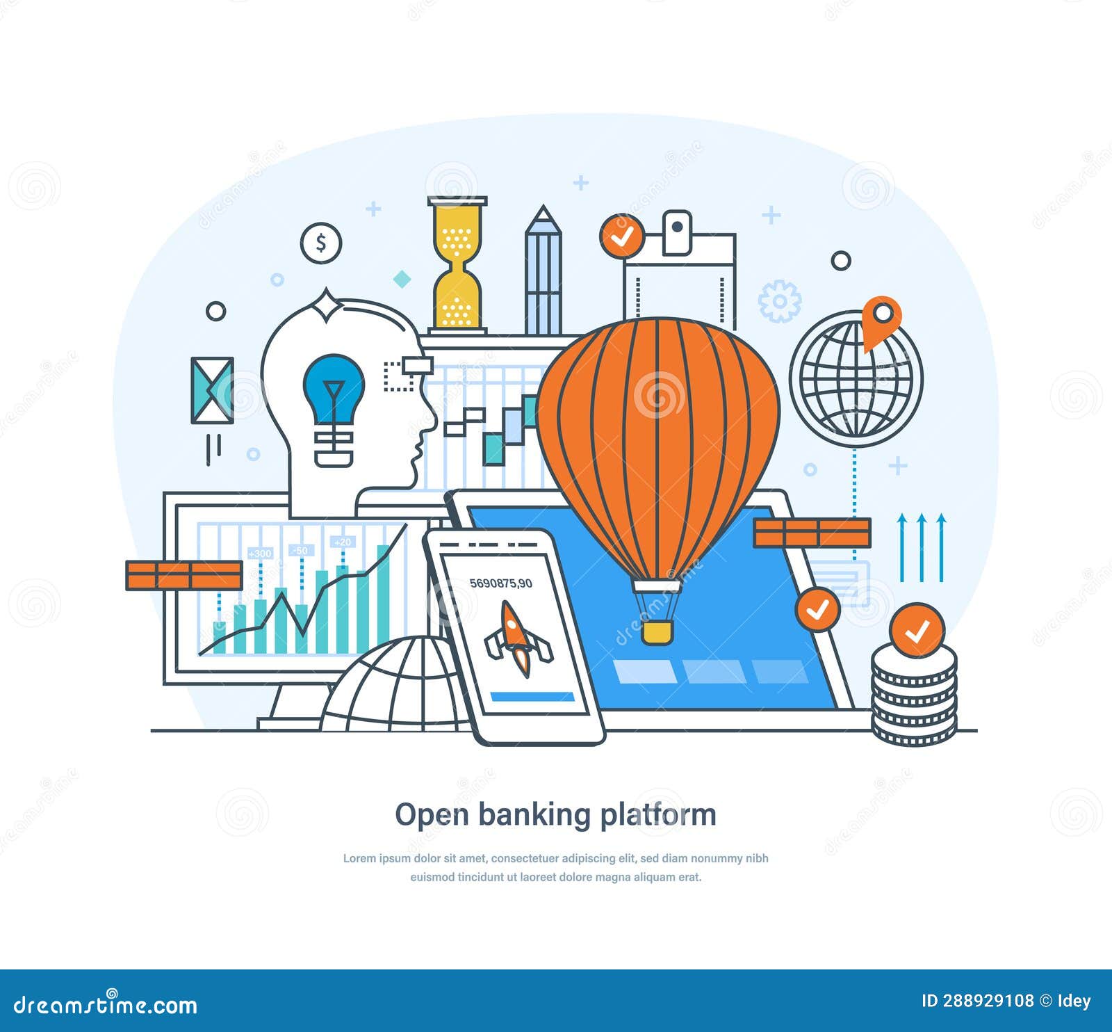 Open Banking Platform Online Payment Protection System Concept Stock ... Open Banking Platform Online Payment Protection System Concept Stock ...