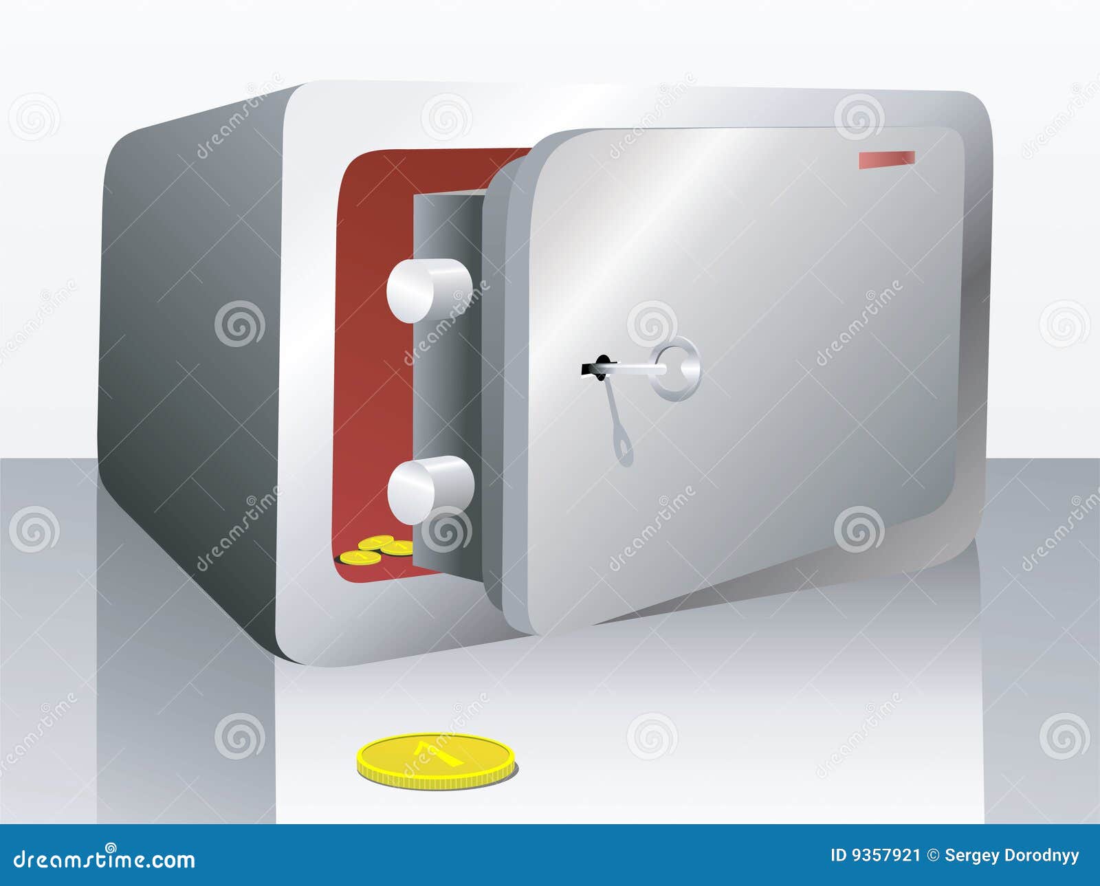 Open banking safe. stock vector. Illustration of bussines - 9357921