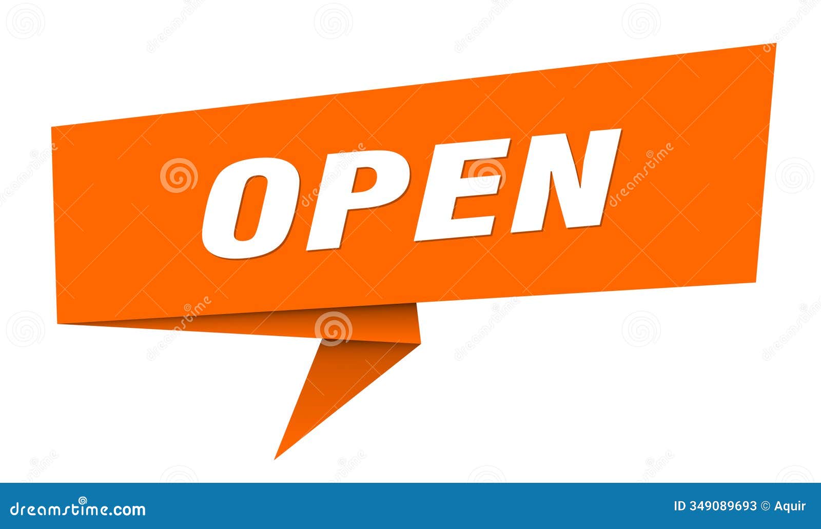 Open Banner. Open Speech Bubble, Label, Sticker, Sign Template Stock ...