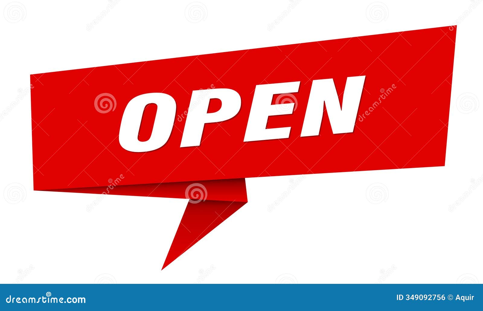 Open Banner. Open Speech Bubble, Label, Sticker, Sign Template Stock ...