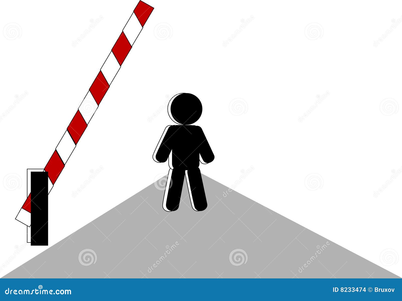 Open barrier stock vector. Illustration of passage, symbolic - 8233474