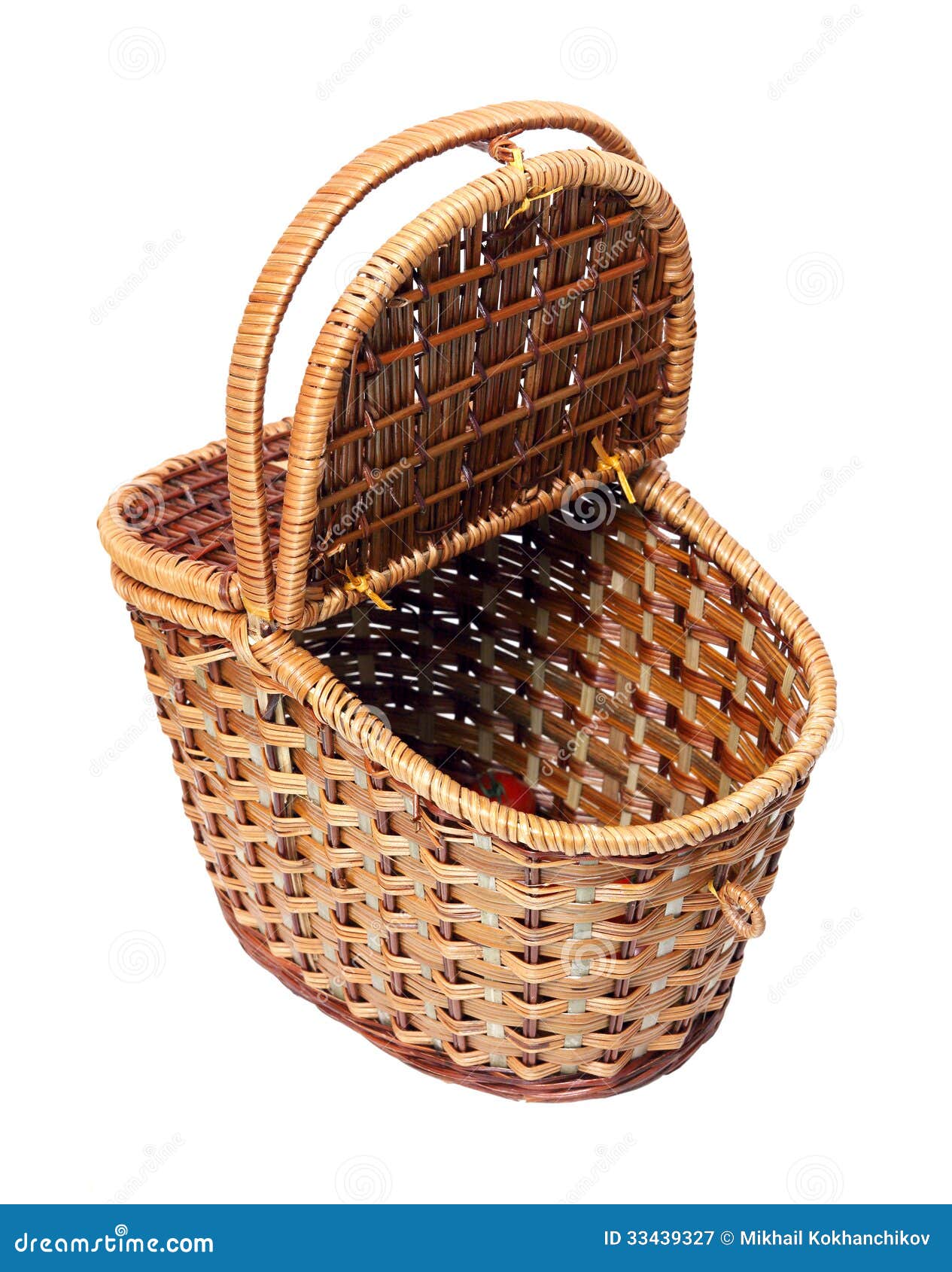 Open Basket for Picnic Isolated Stock Image - Image of shopping, easter ...