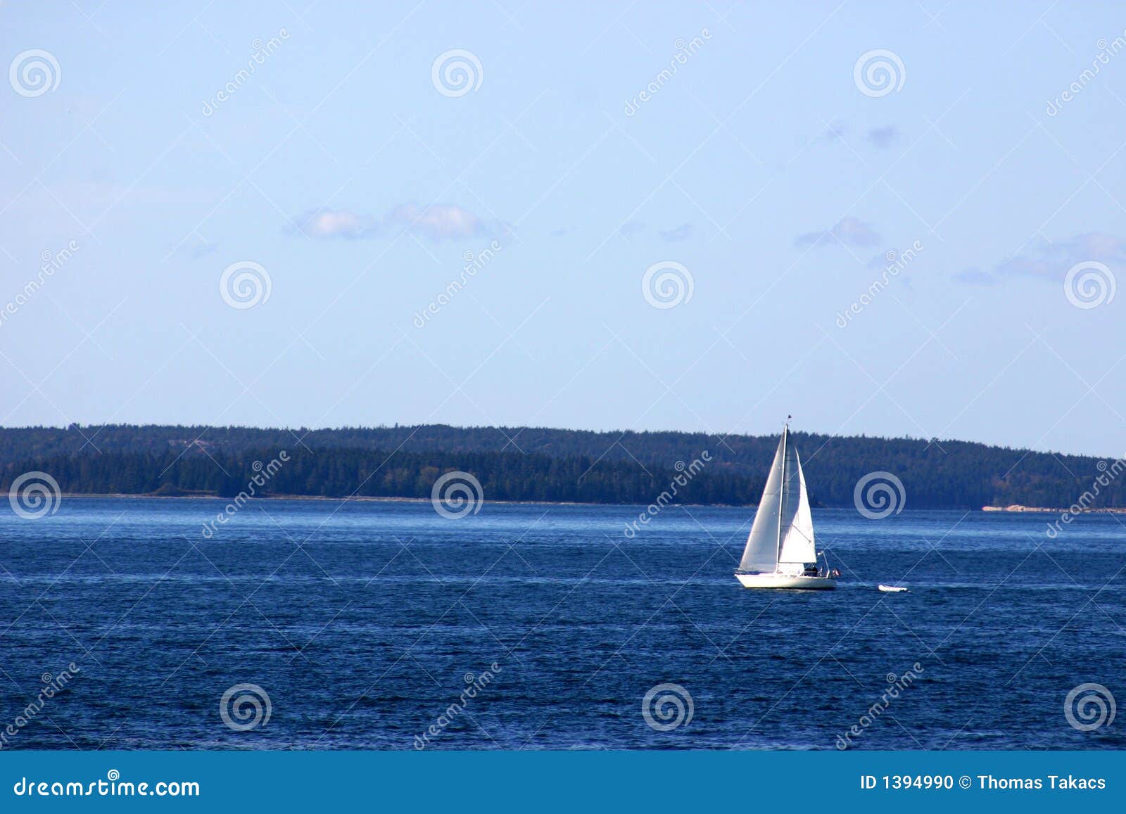 Open Bay Sailing stock photo. Image of maine, boat, america - 1394990