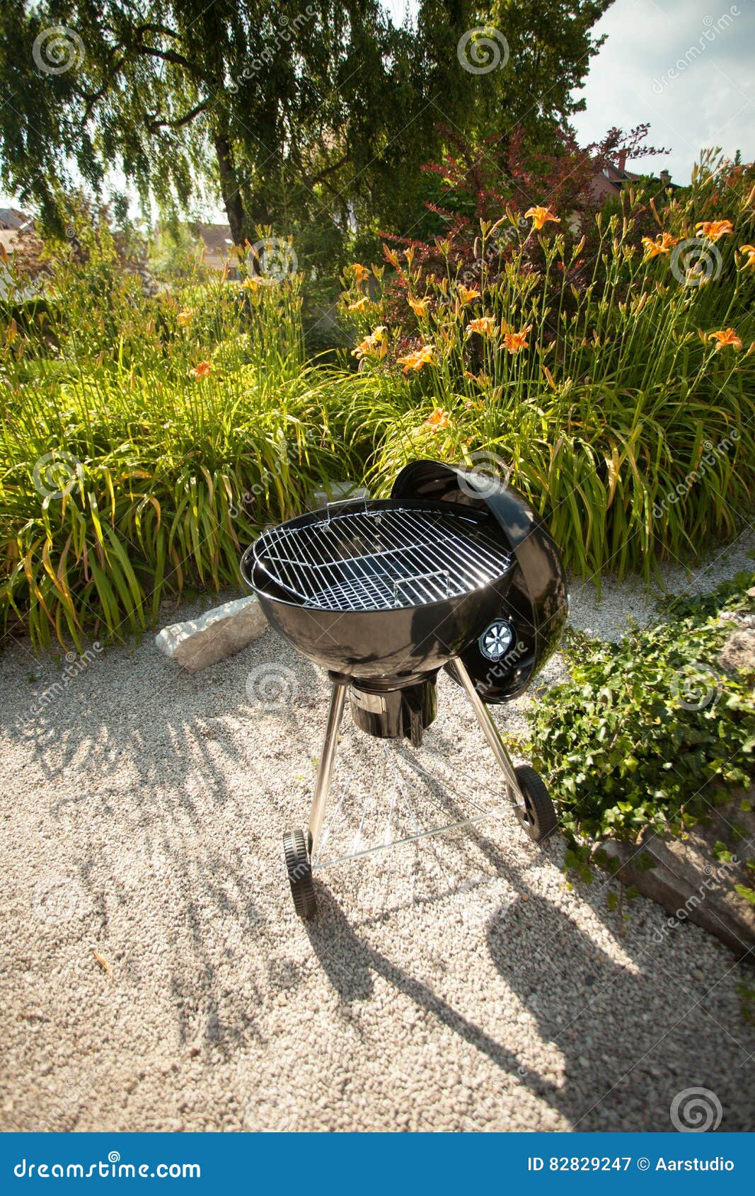 Open BBQ oven stock image. Image of grill, white, garden - 82829247