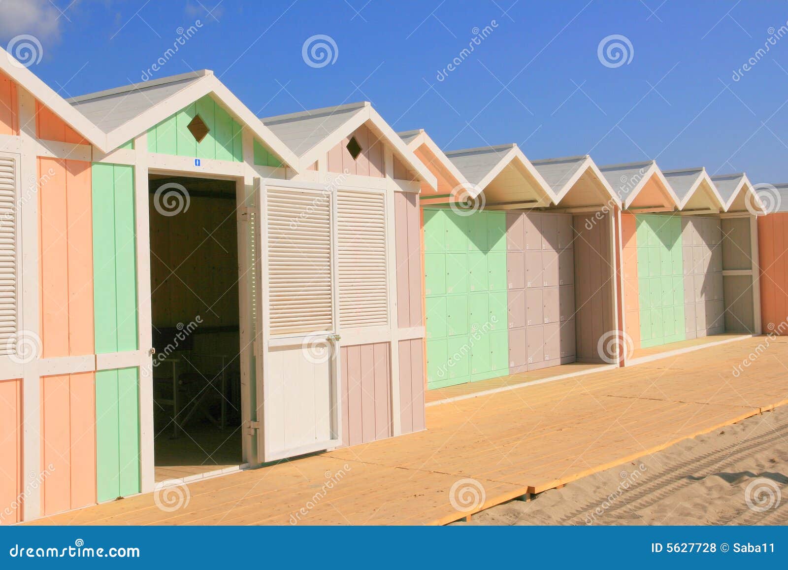 Open Beach Hut on Summer Sky Stock Photo - Image of idyllic, lounge ...