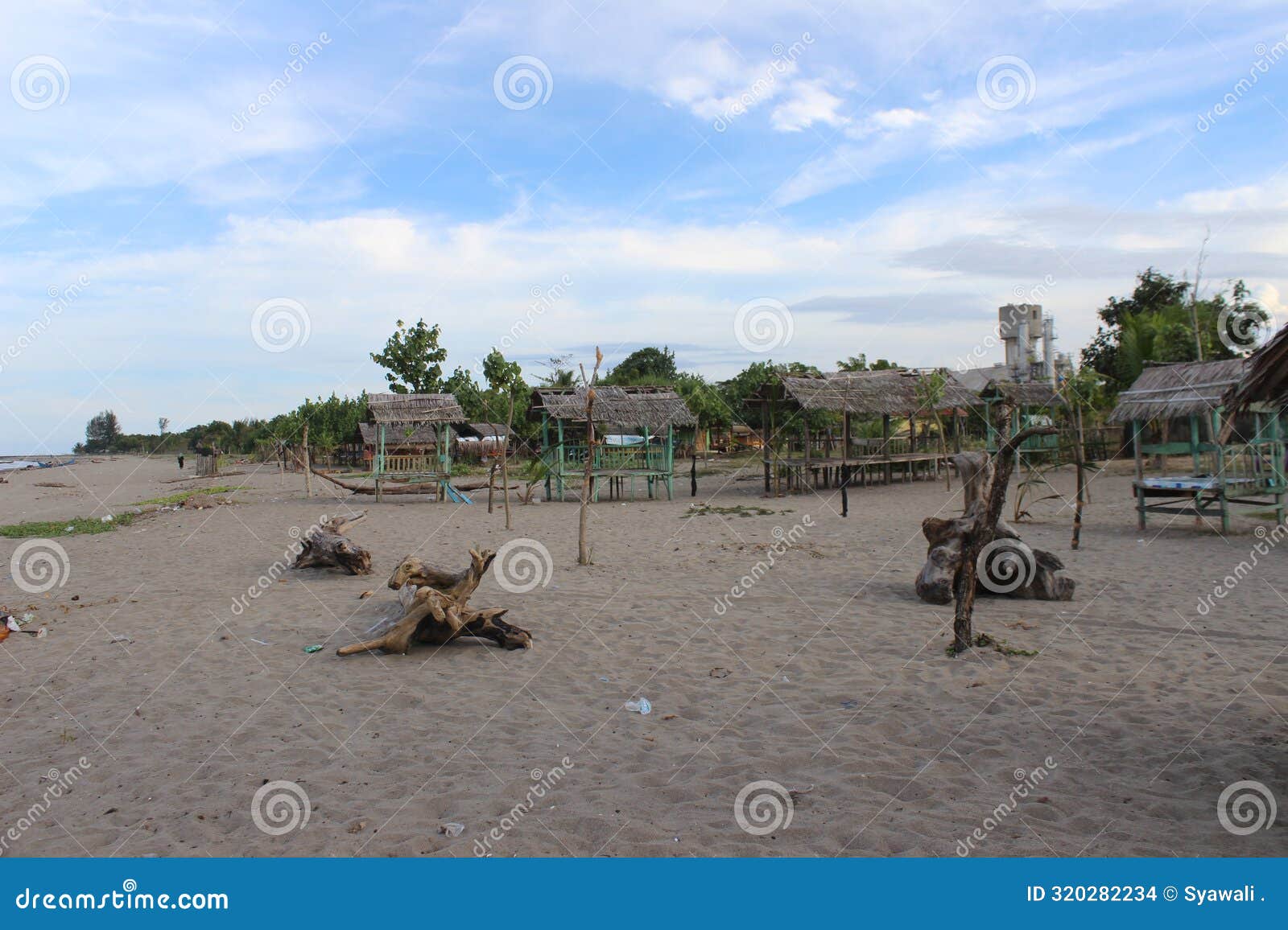 Open Beach Huts Near the Sea Stock Photo - Image of nature, seascape ...