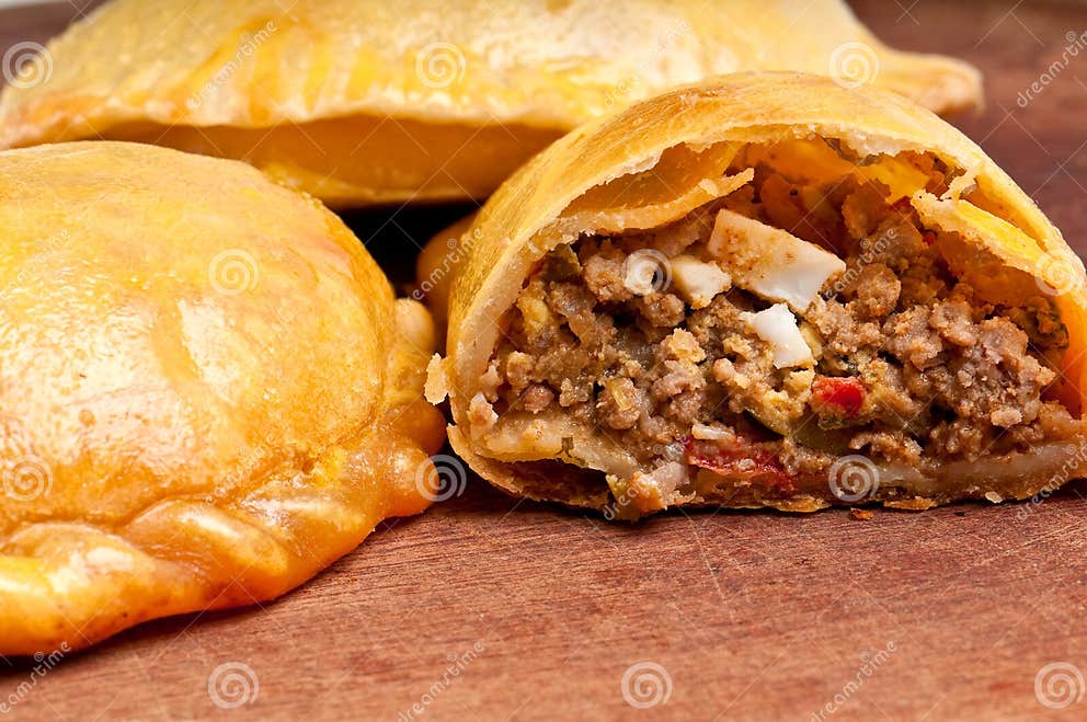 Open beef empanada stock image. Image of closeup, lunch - 13781739