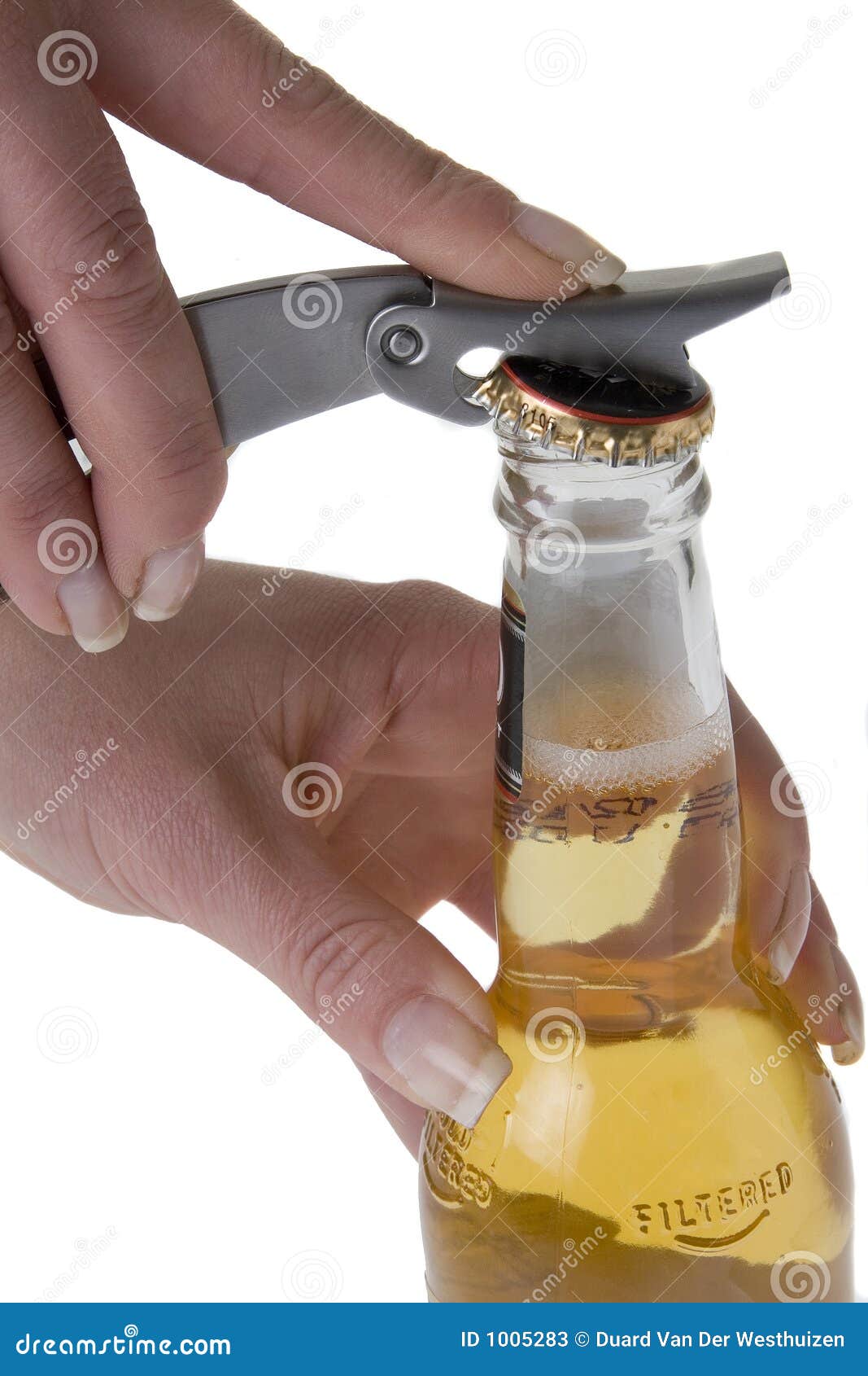 Open beer bottle 2 stock image. Image of stopper, leak - 1005283