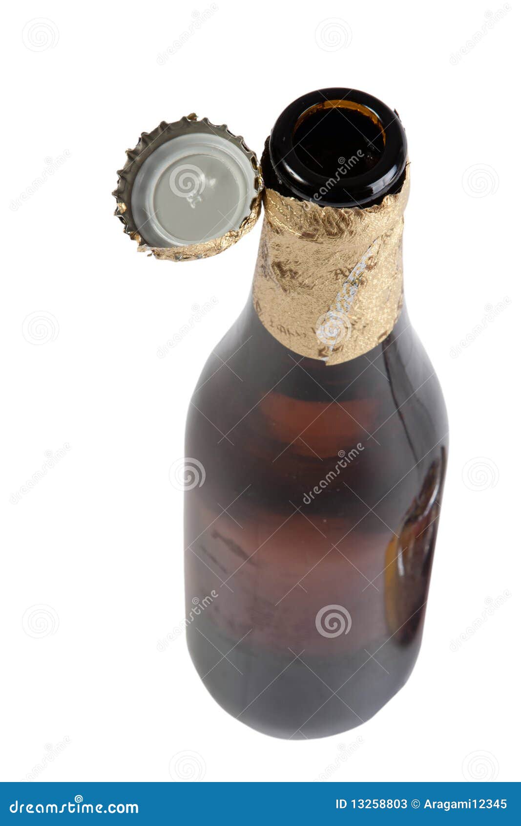 Open Beer Bottle with Cover Stock Image - Image of drunk, used: 13258803