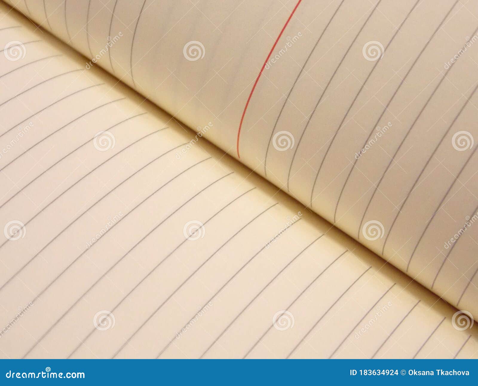 Open Beige Notebook with Lines Close Up Stock Photo - Image of space ...