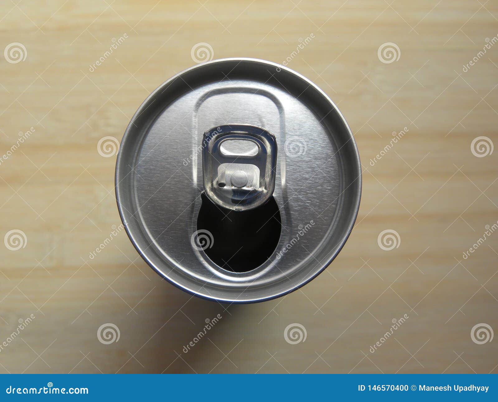 Open Beverage Drink Can with Pop Tab Stock Photo - Image of fresh ...