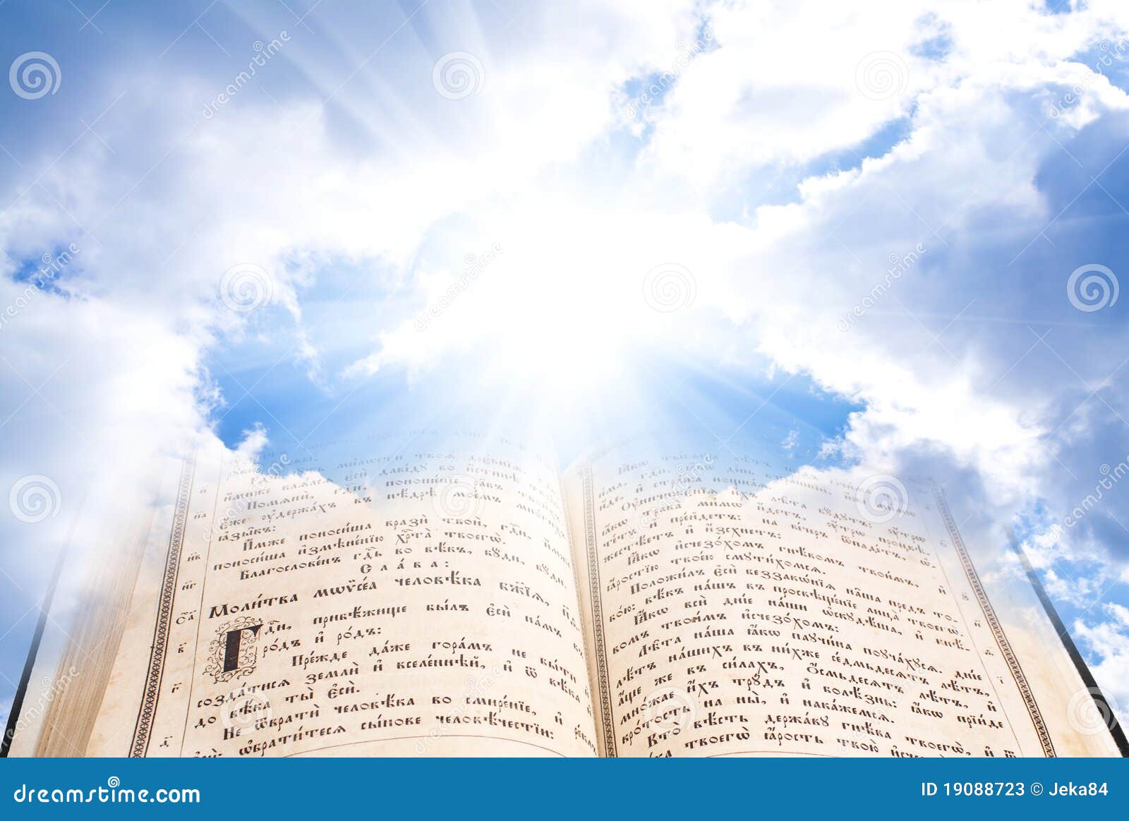 Open bible stock image. Image of space, beam, rays, sacred - 19088723