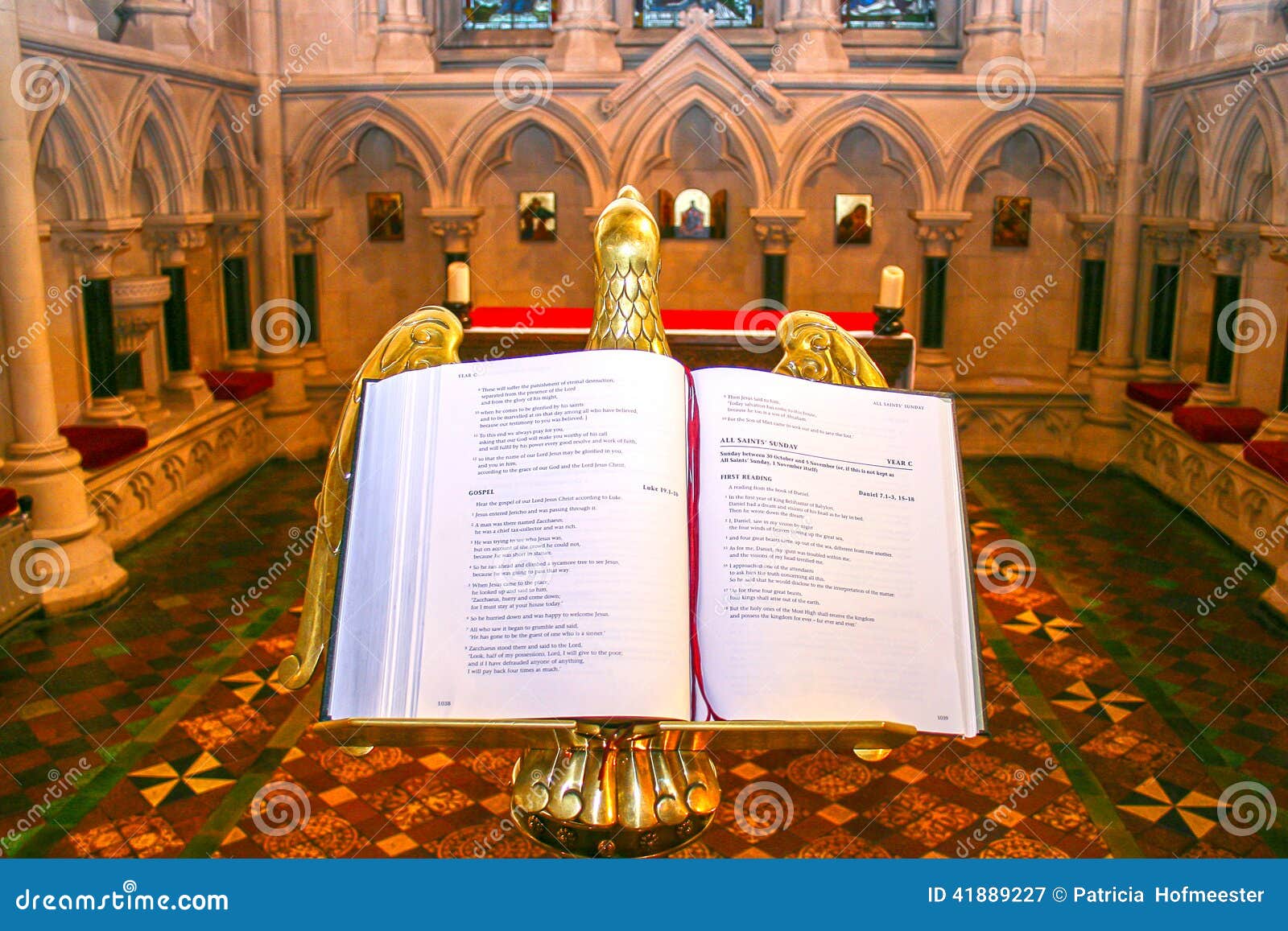 Open Bible in Ancient Church in England Stock Image - Image of bible ...