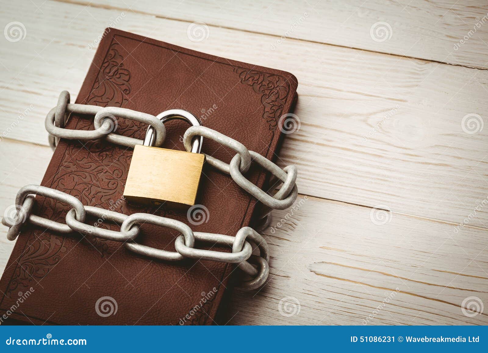 Open Bible Chained with Lock Stock Image - Image of baptist, methodist ...