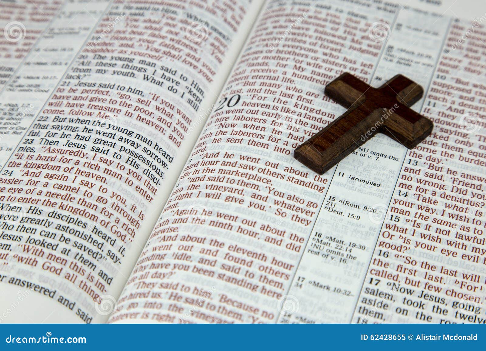 Open Bible and Cross stock image. Image of holy, testament - 62428655