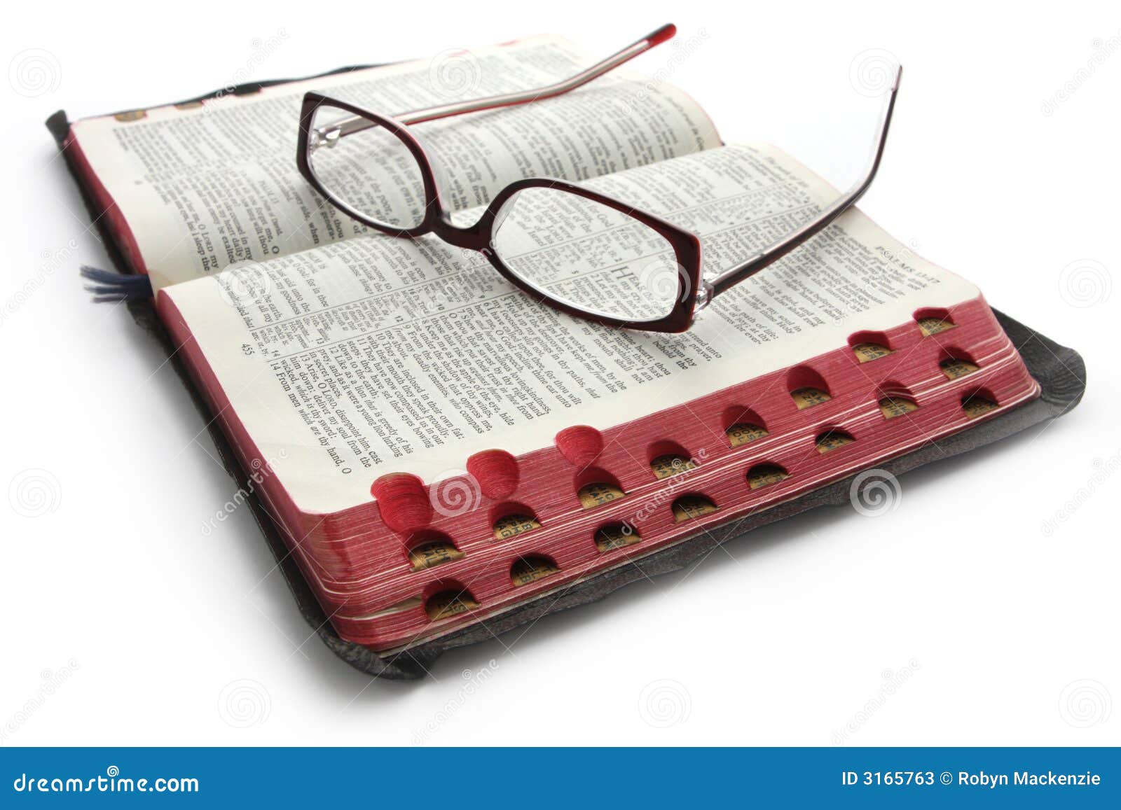 Open Bible with Glasses stock image. Image of testament - 3165763