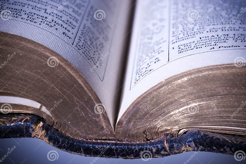 Open Bible with gold edges stock image. Image of novel - 3624695