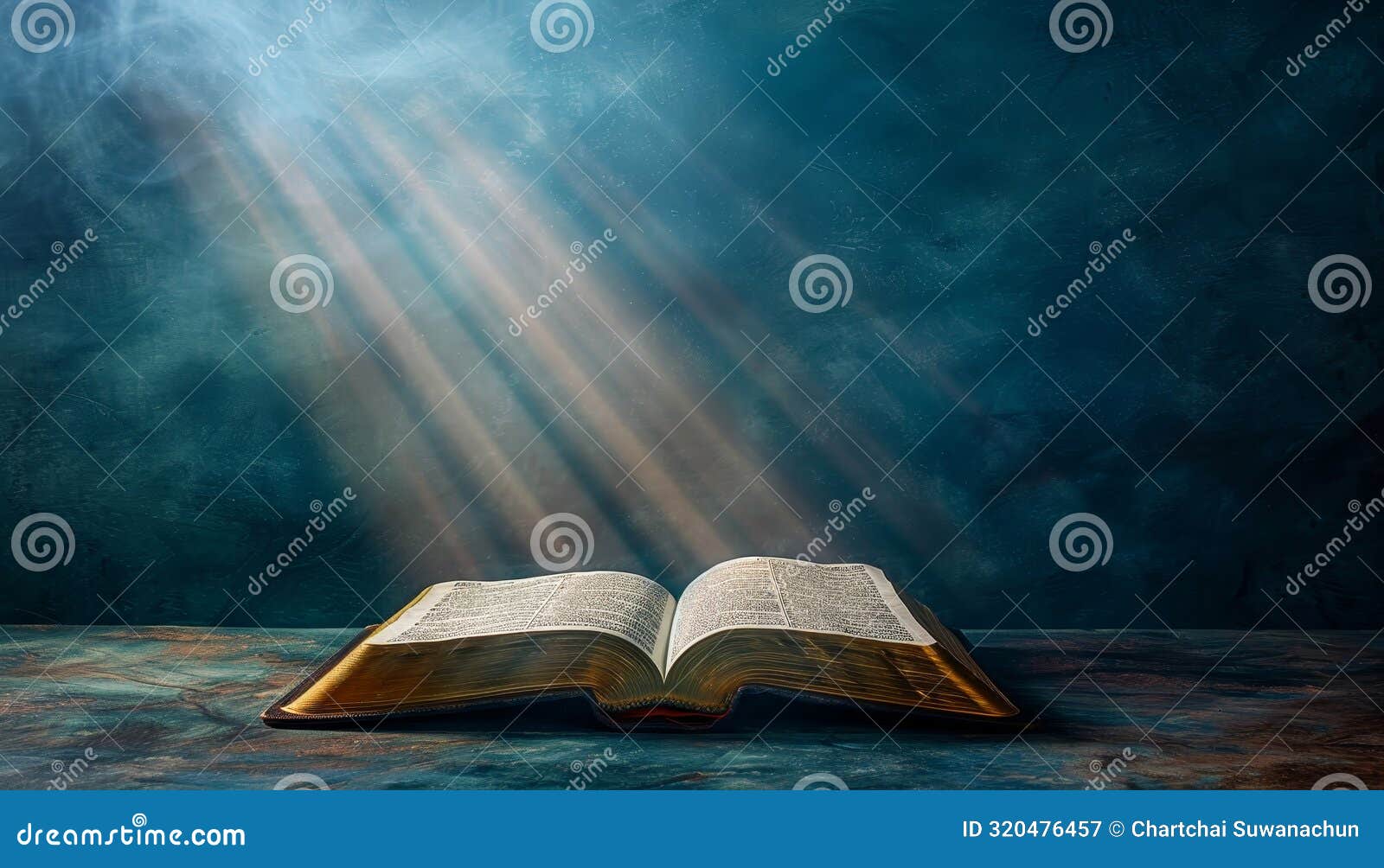 Open Bible with Light Emanating from it, Concept of Spiritual ...