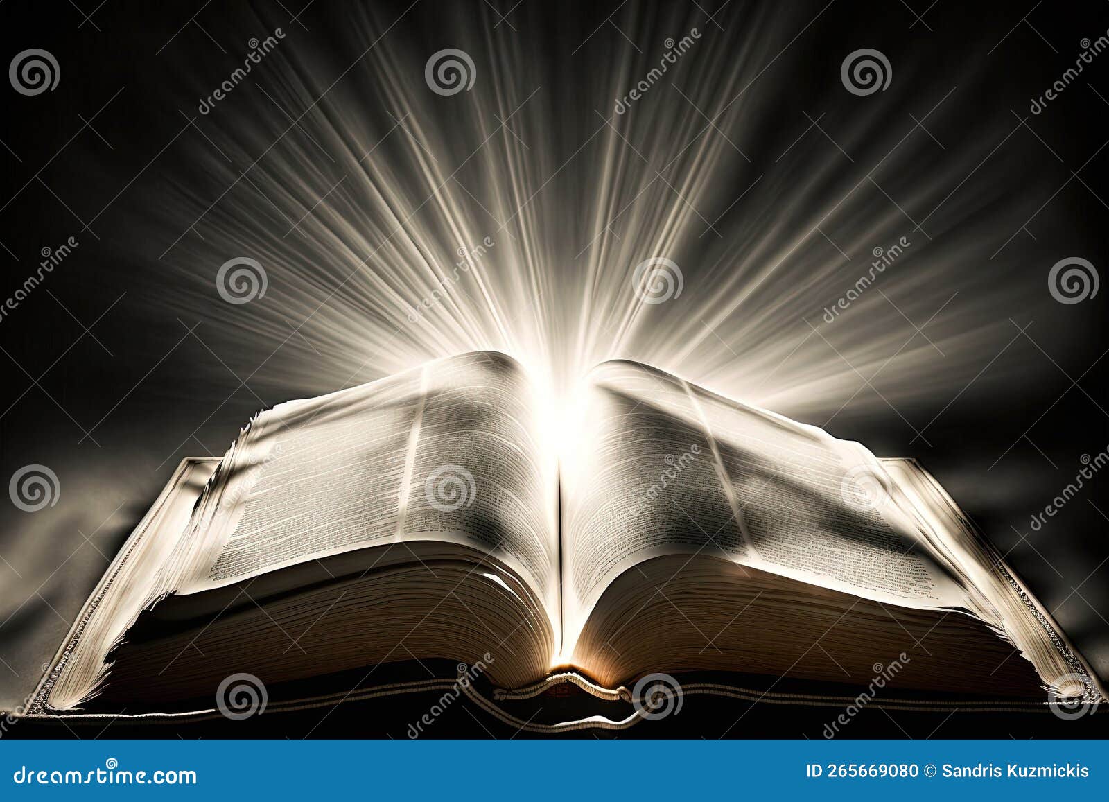 An Open Bible with Rays of Light Coming Out of it. Generative AI Stock ...