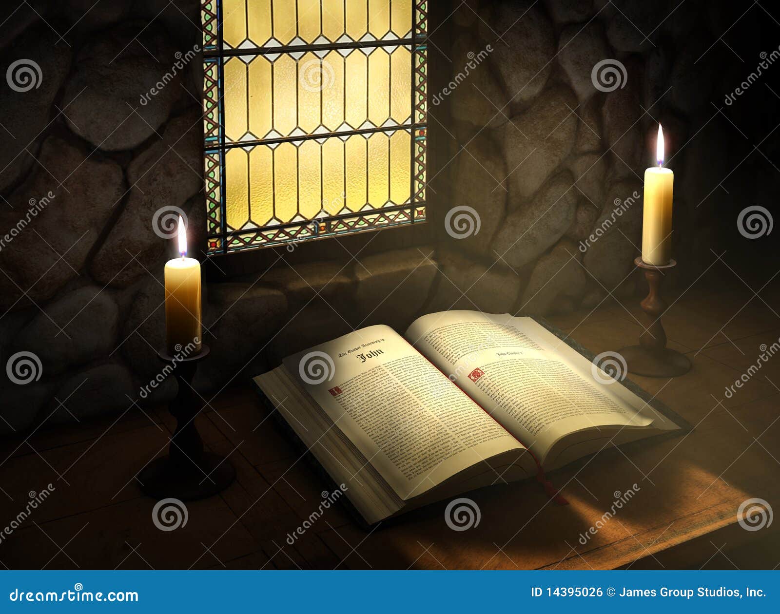 Open Bible in Sunlight stock illustration. Illustration of testament ...