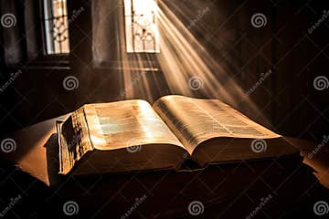 Open bible with sunlight stock image. Image of christianity - 296066741