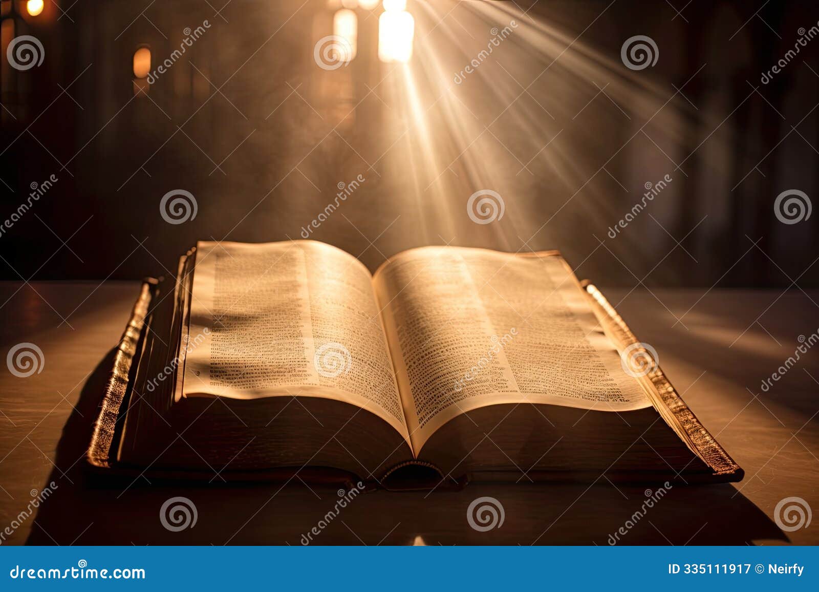 Open bible with sunlight stock image. Image of textbook - 335111917