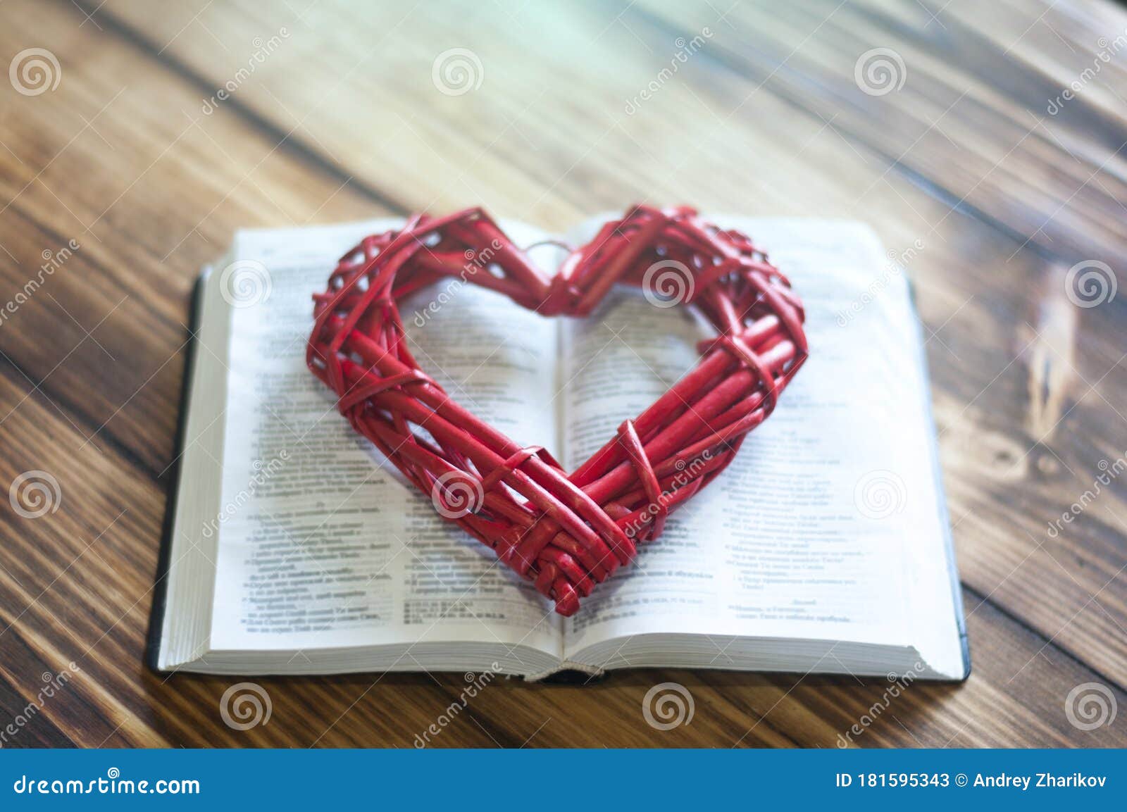 Open Bible With Heart