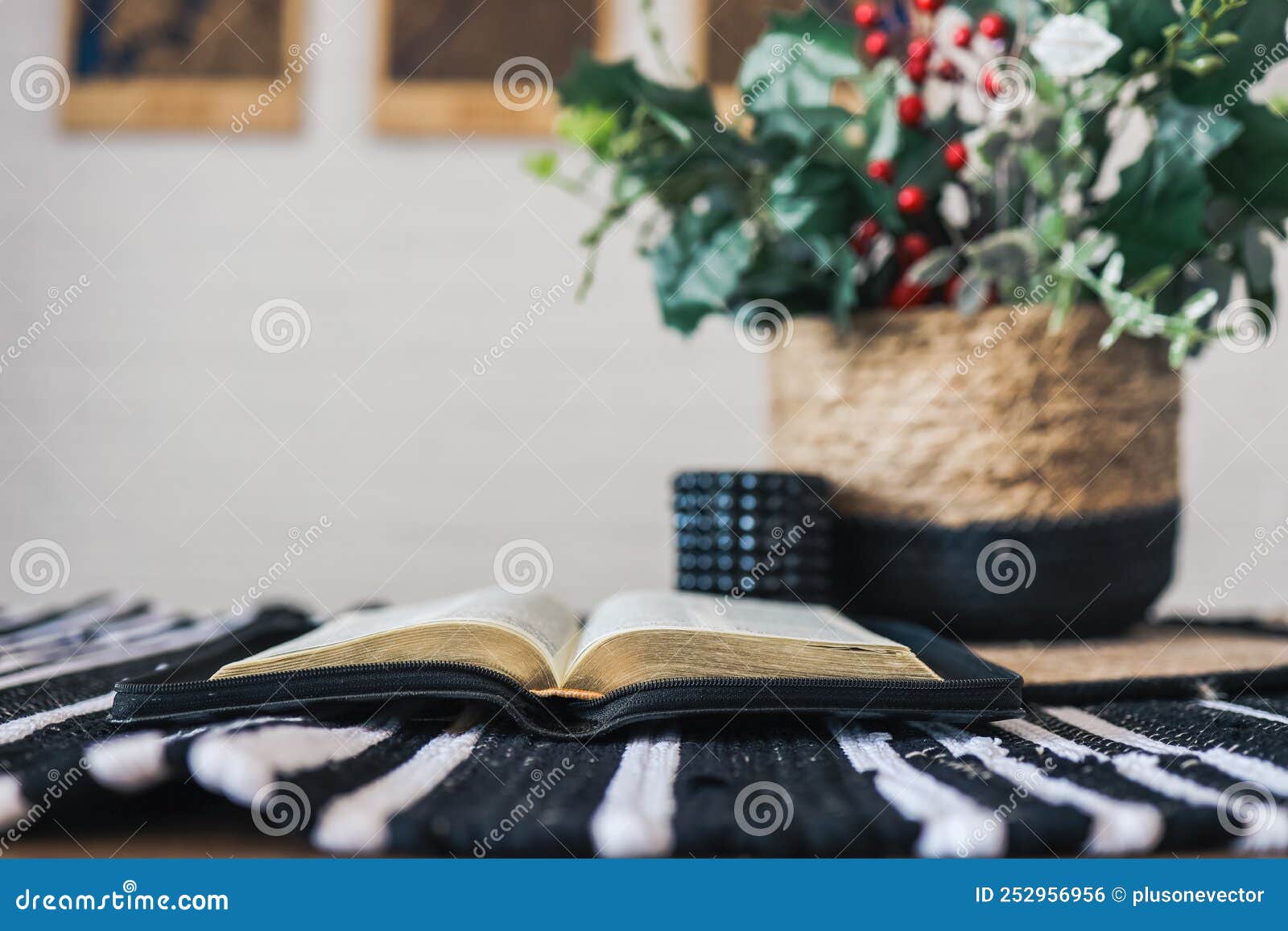 Open Bible on the Table, Morning Reading Stock Photo - Image of ...