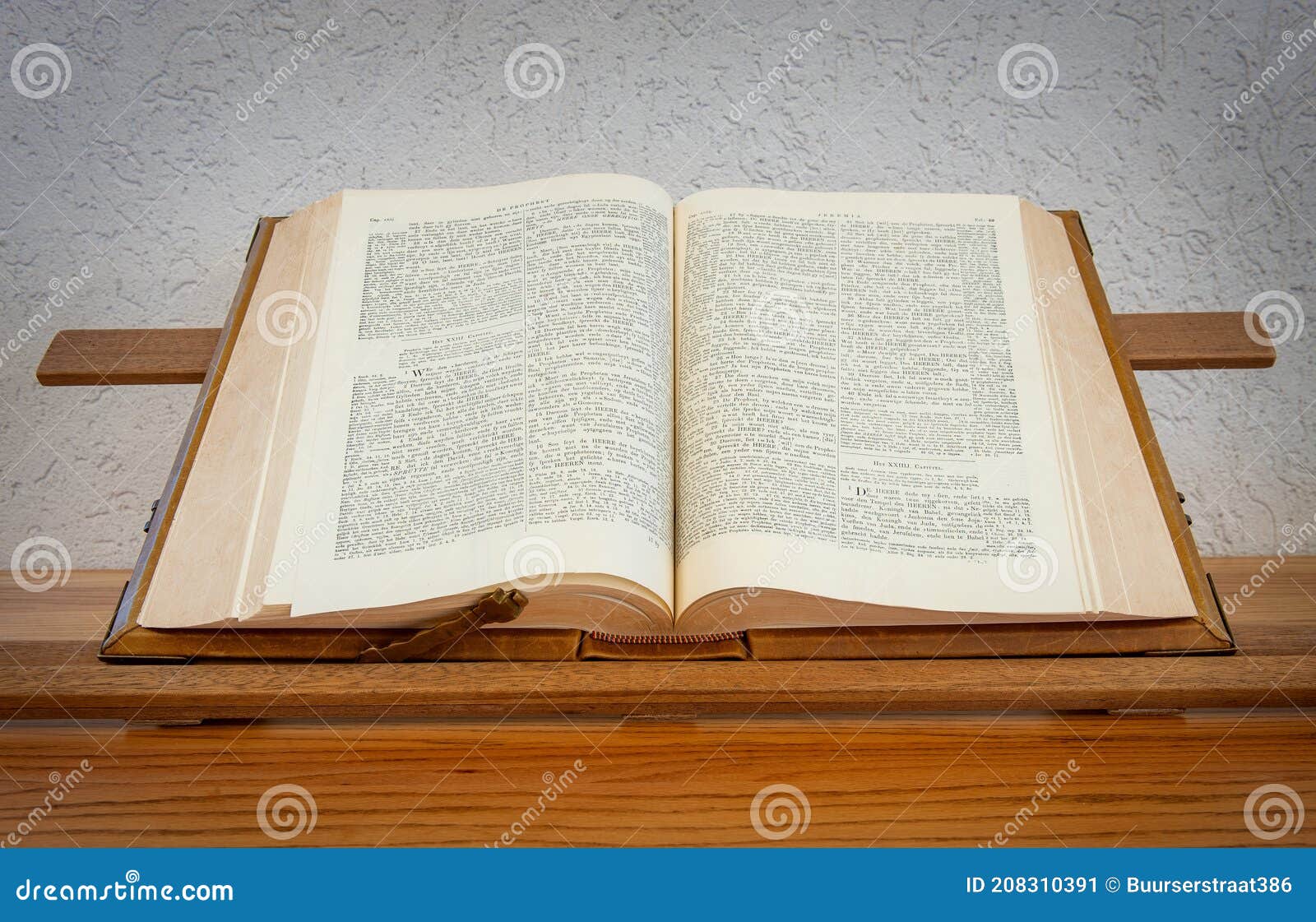 Open bible on table stock image. Image of church, christ - 208310391
