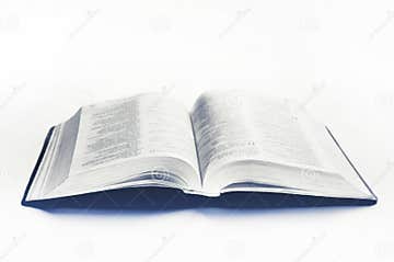 An Open Bible on a White Background. Scripture Stock Photo - Image of ...