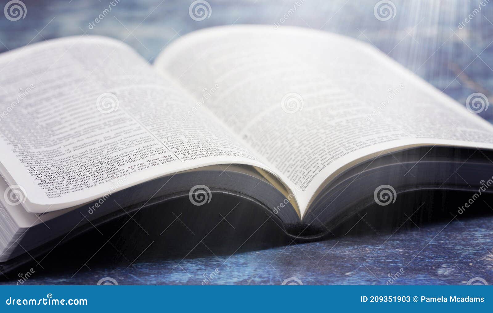 Open Bible on a Wooden Table Stock Image - Image of christian, christ ...
