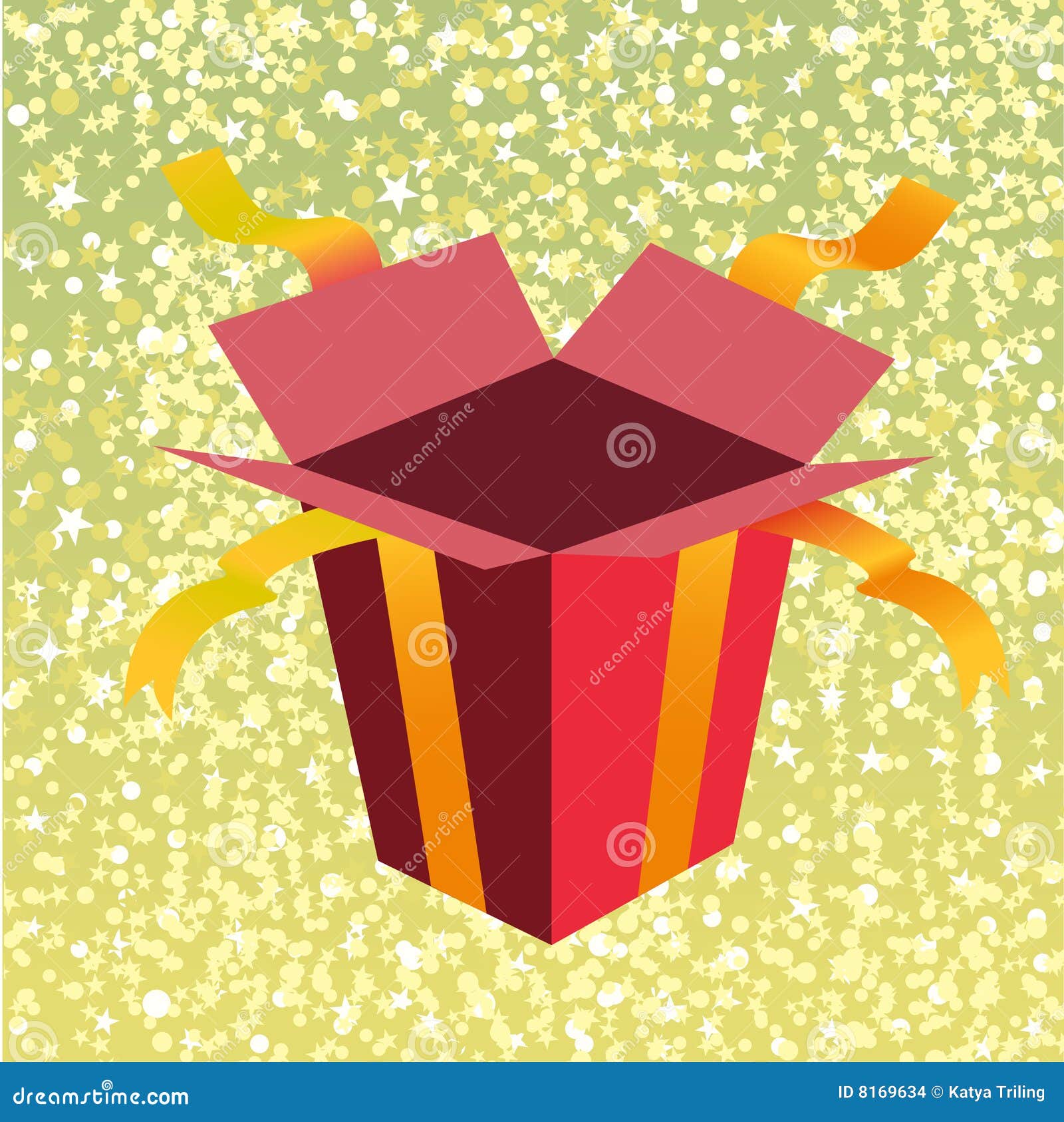 Open birthday giftbox stock vector. Illustration of happy - 8169634