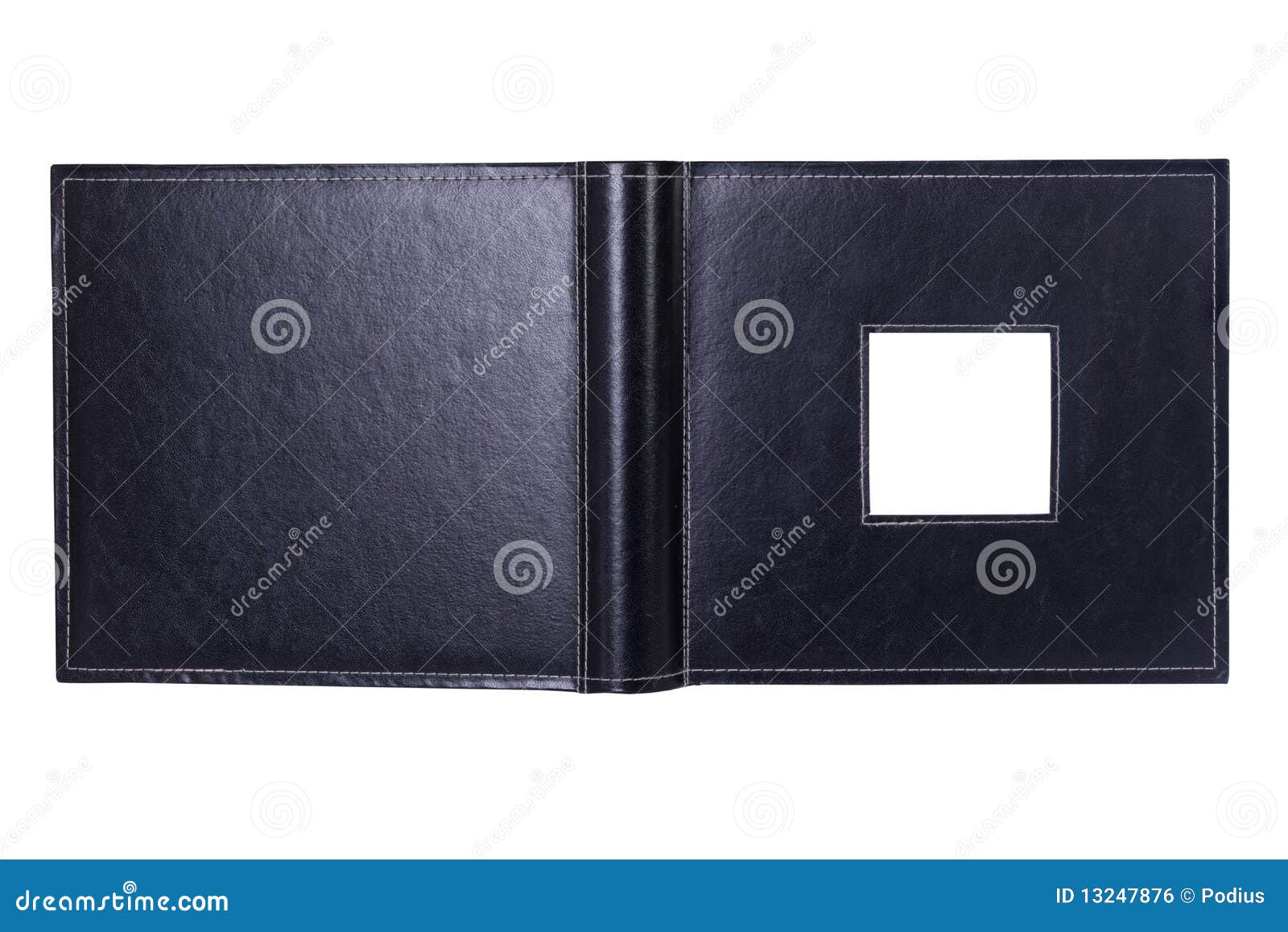 Open Black Album stock photo. Image of stitched, texture - 13247876