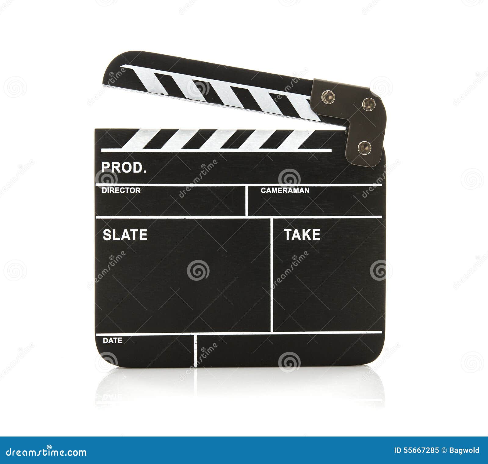 Black Clapperboard With Free Space For Text Isolated On Color ...