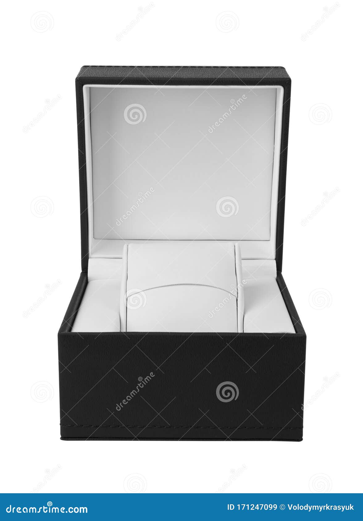 Open Black Gift Box Isolated on White Stock Image - Image of expensive ...