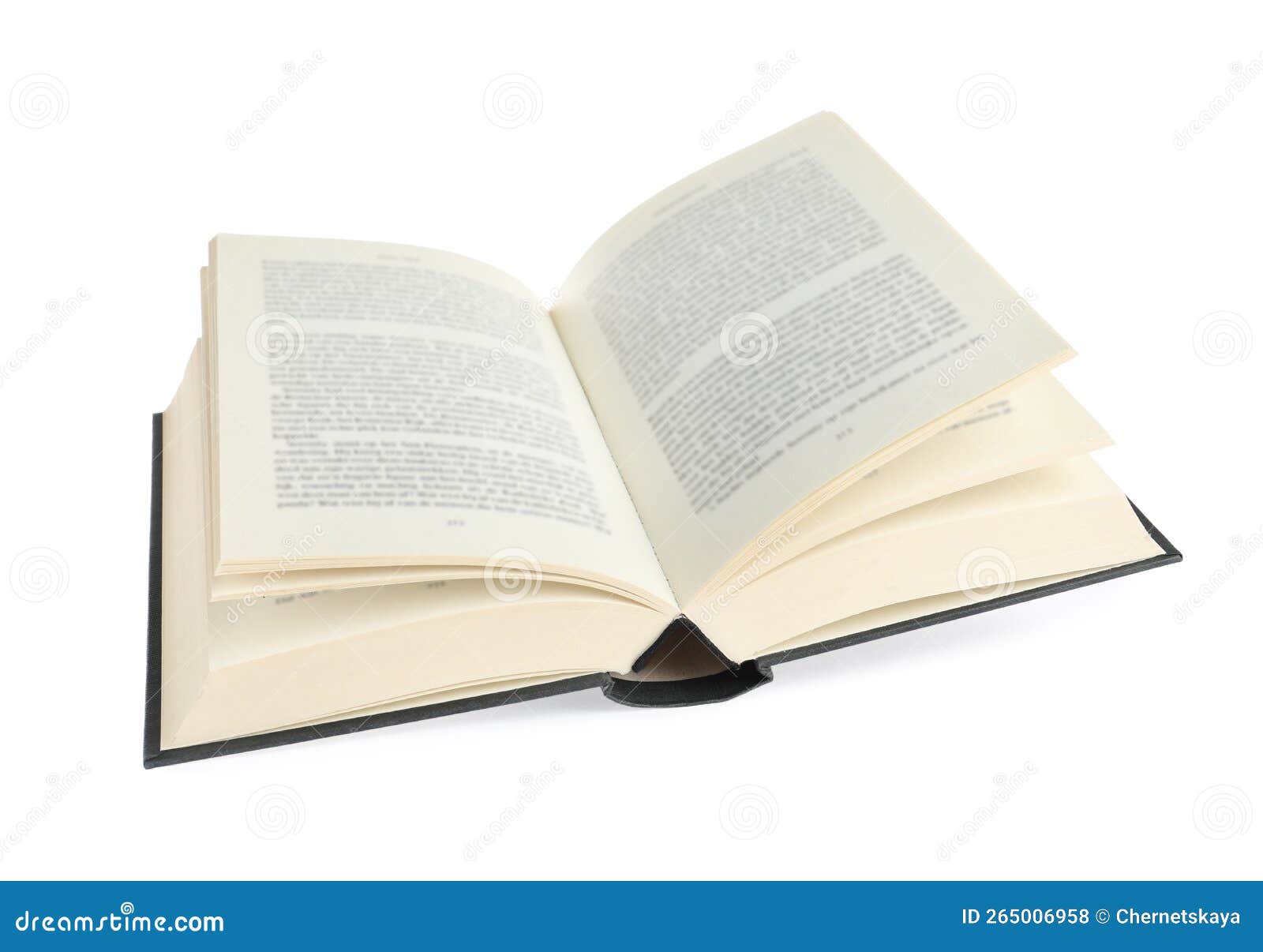 Open Black Hardcover Book Isolated on White Stock Photo - Image of ...