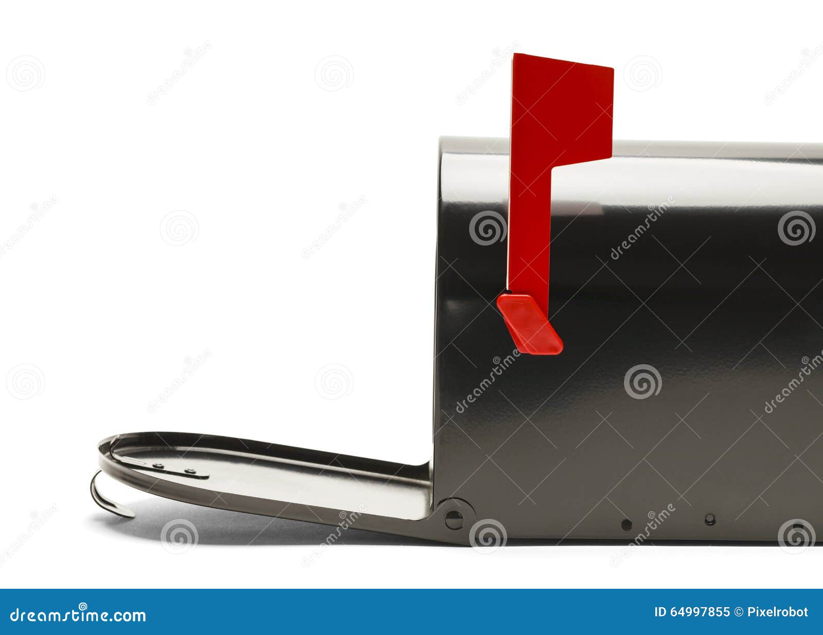 Open Black Mailbox stock image. Image of black, object - 64997855