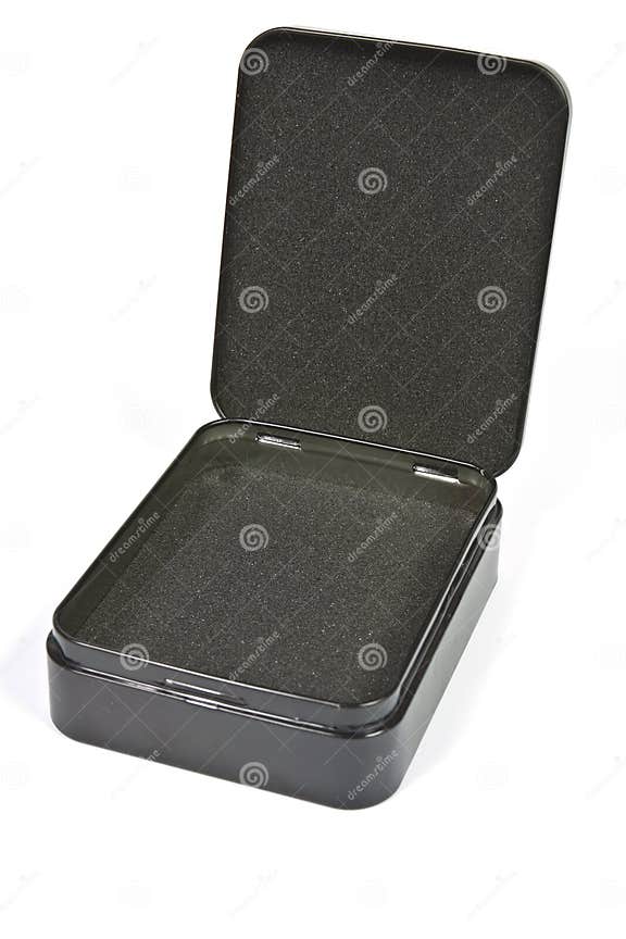 Open black metal box stock image. Image of briefcase - 36658525
