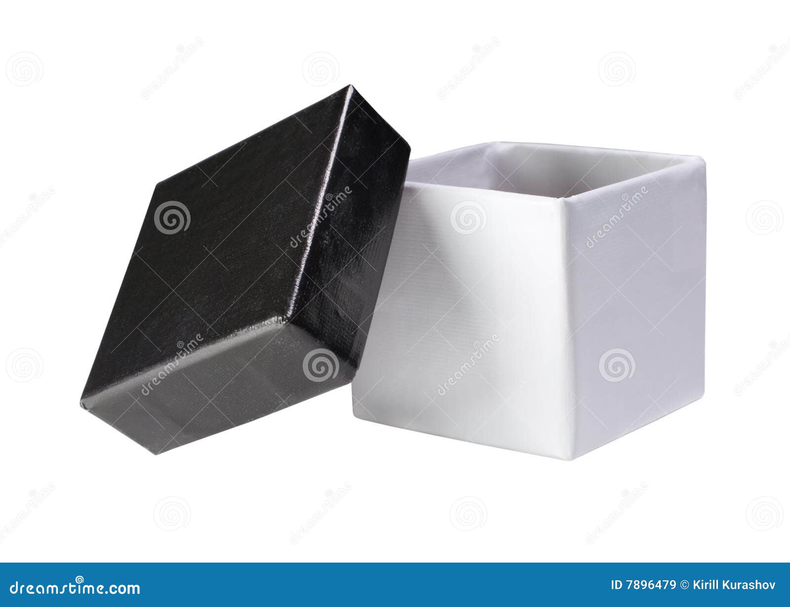 Open Black and White Gift Box Stock Image - Image of christmas, pack ...