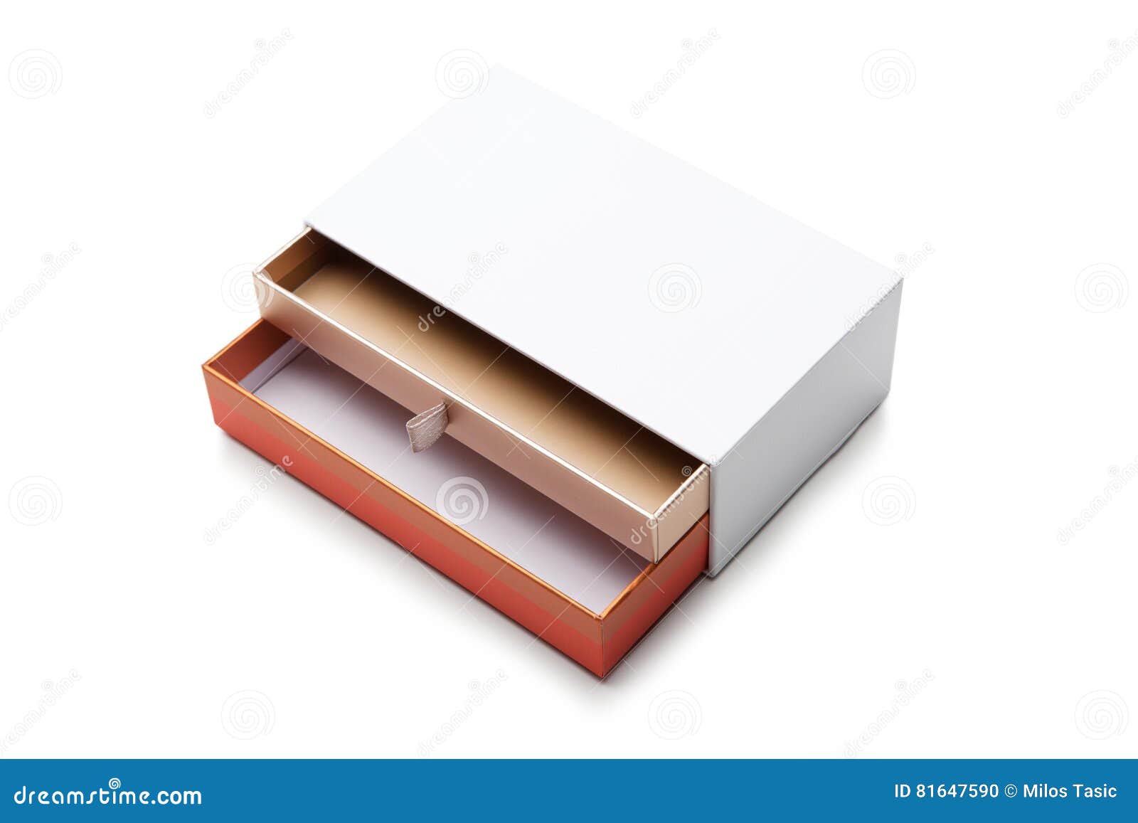 Open Blank Box on White Background with Shadow Stock Photo - Image of ...