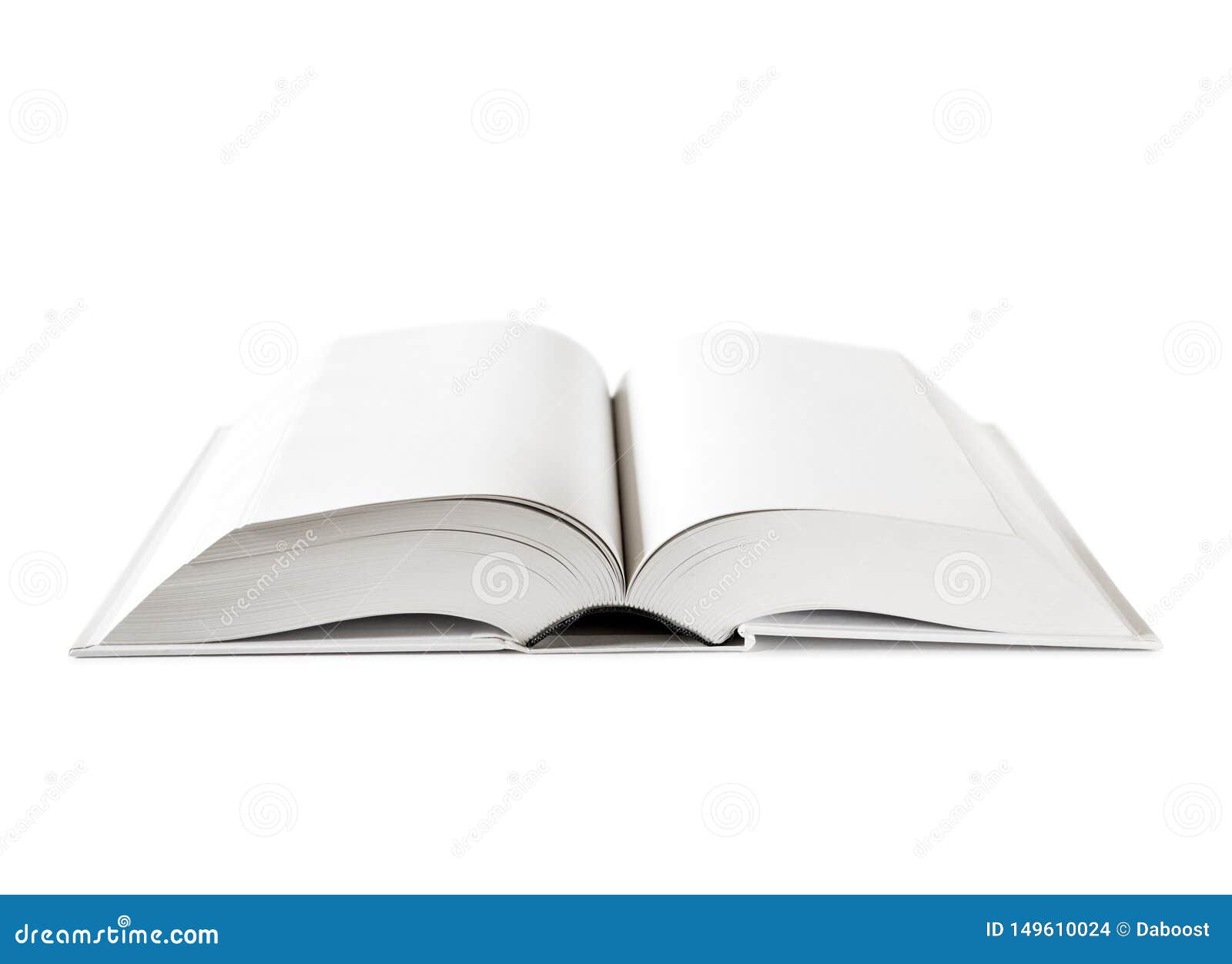 Open Blank Dictionary, Book Isolated on White Stock Photo - Image of ...