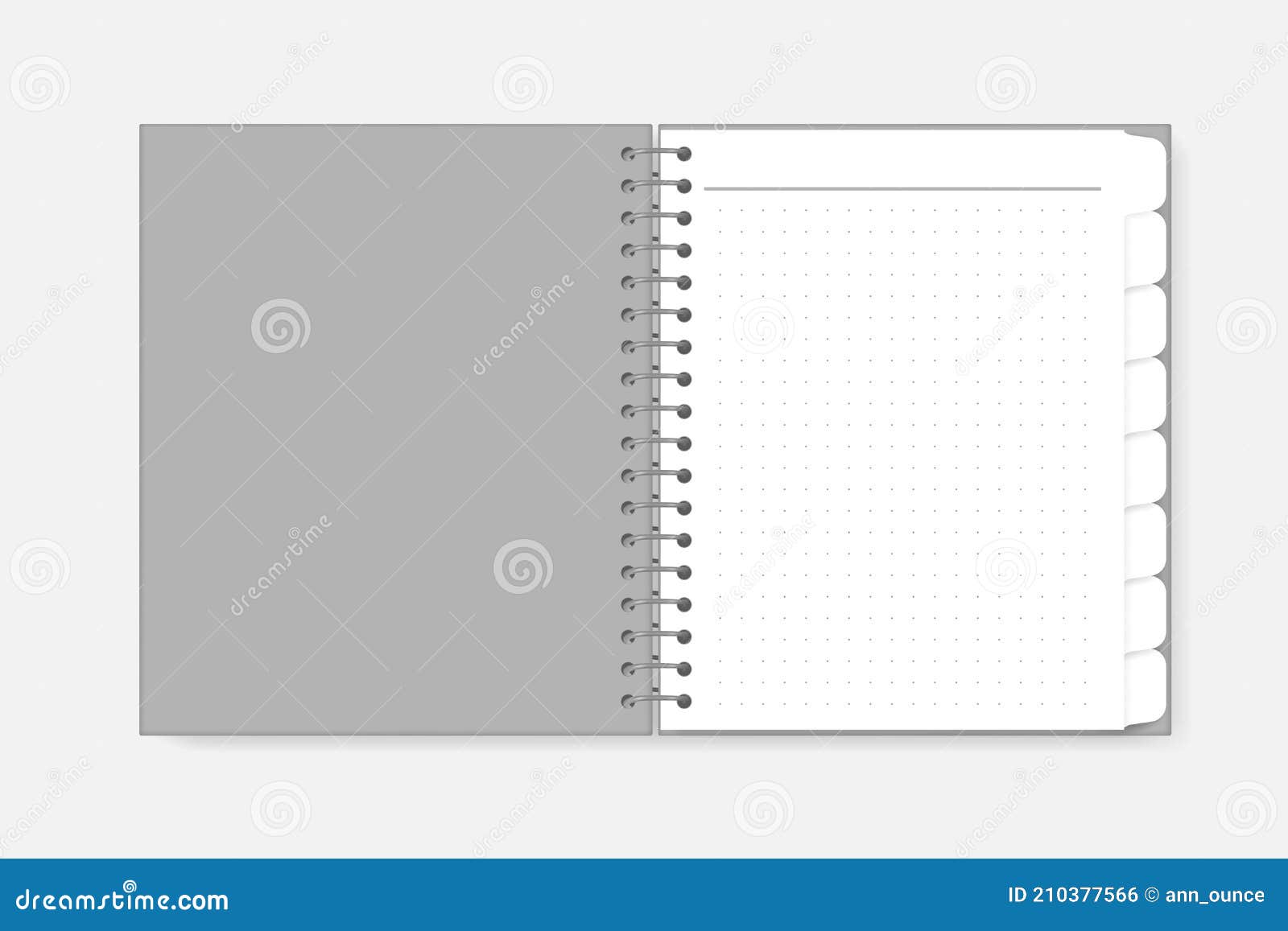 Dot Grid Spiral Wire Bound Letter Size Note Book, Template Cartoon ...