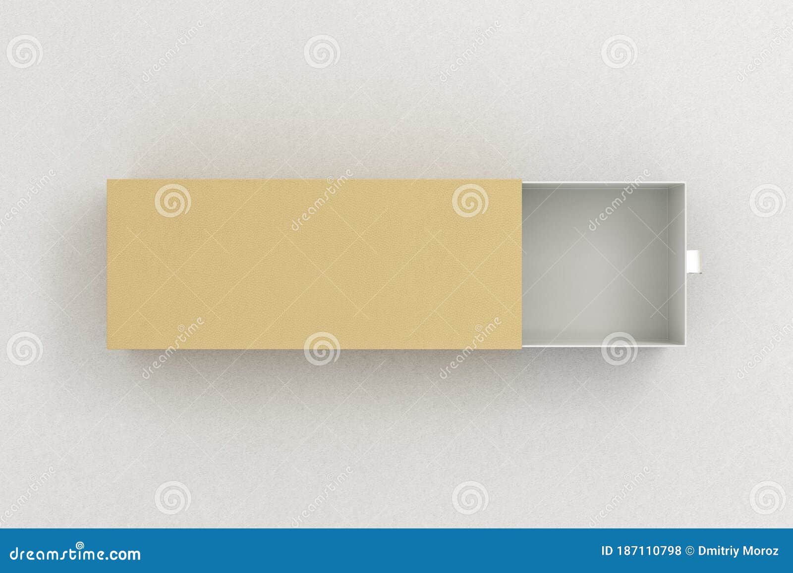 Open blank empty long box stock illustration. Illustration of blank ...