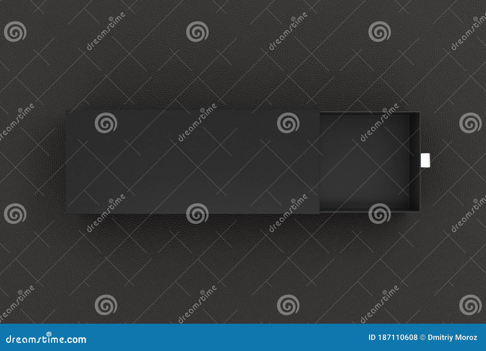 Open blank empty long box stock illustration. Illustration of mockup ...