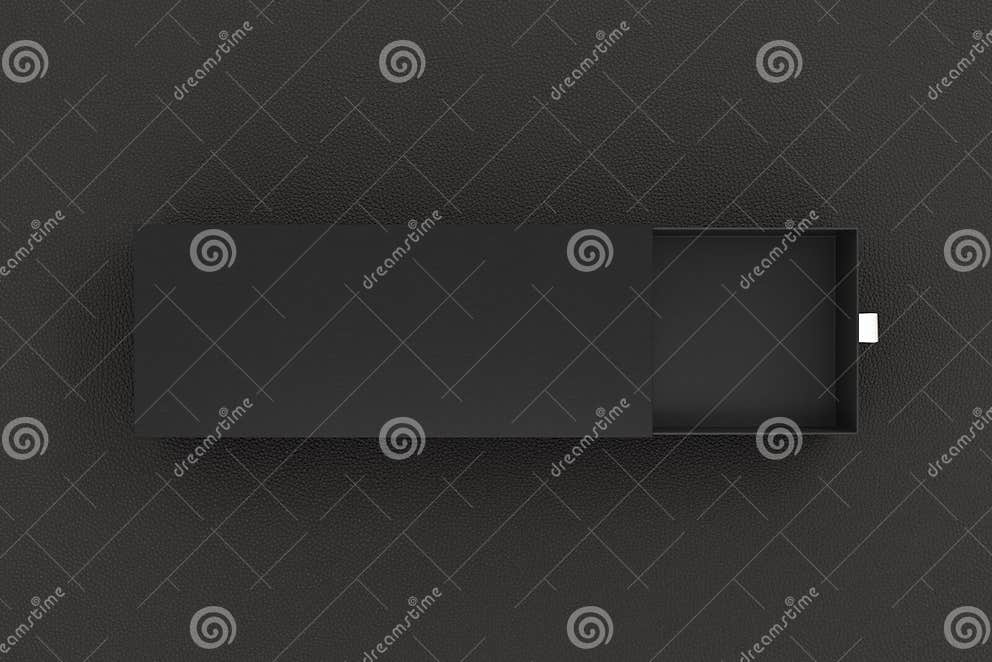 Open blank empty long box stock illustration. Illustration of mockup ...