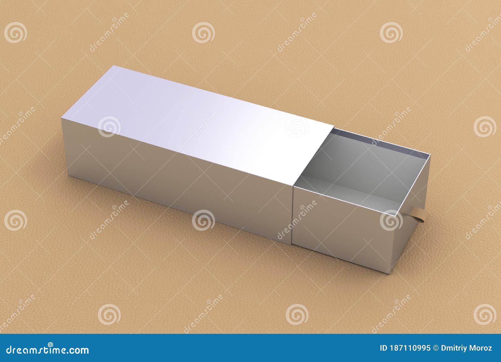 Open blank empty long box stock illustration. Illustration of event ...