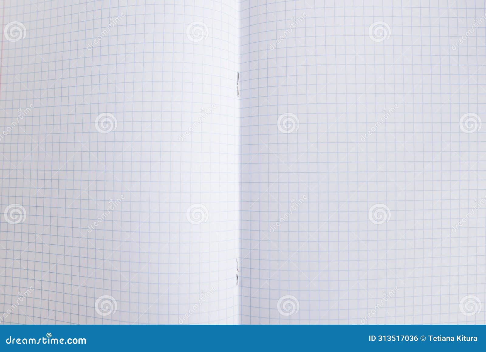 Open Blank Graph Paper Notebook Isolated Stock Photo - Image of clean ...