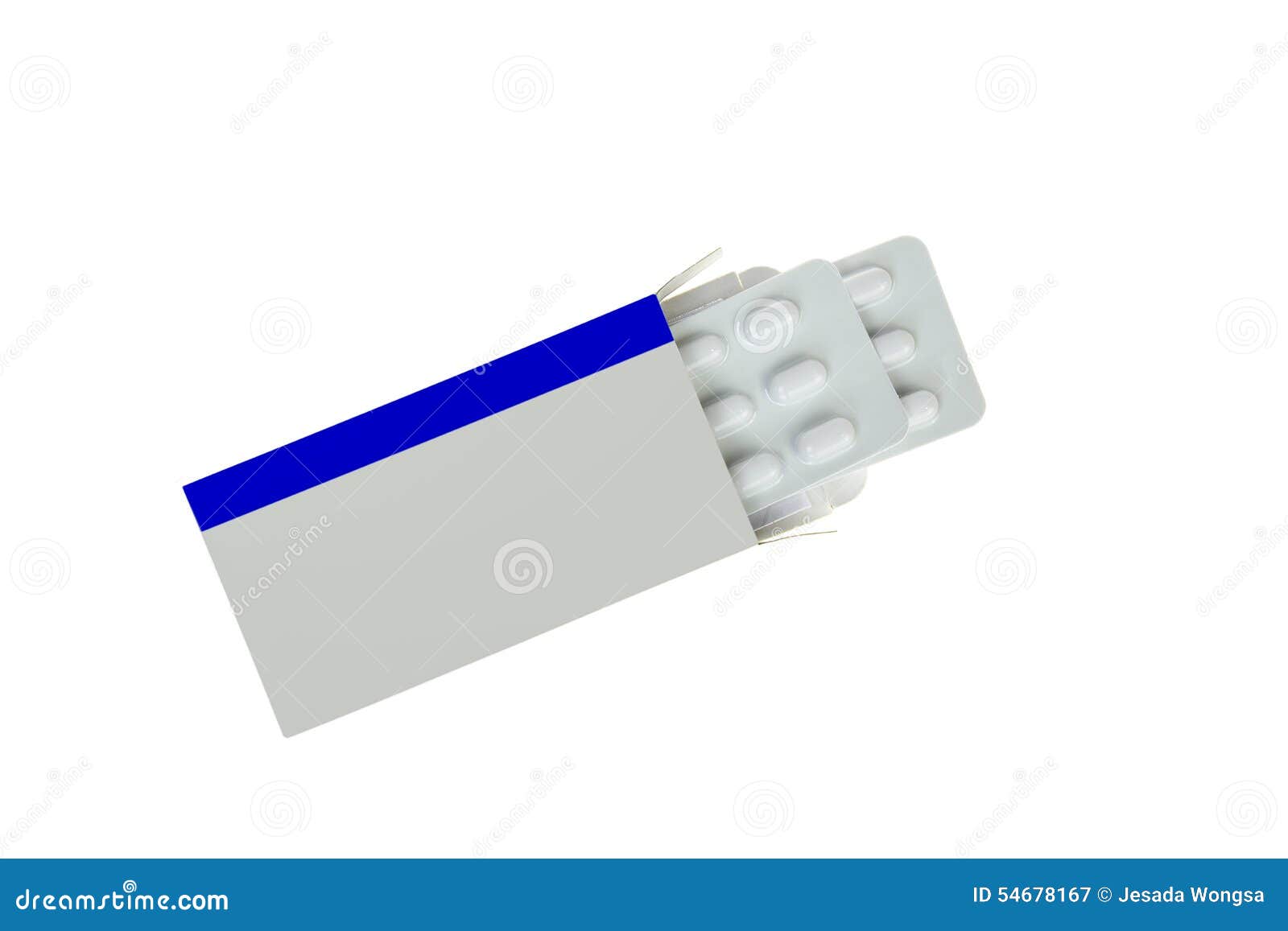 Open Blank Label Medicine Packet with Blister Pills Pack ,isolated on ...