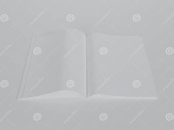 Open Blank Magazine on Grey Background, Front View. for Mockup Design ...